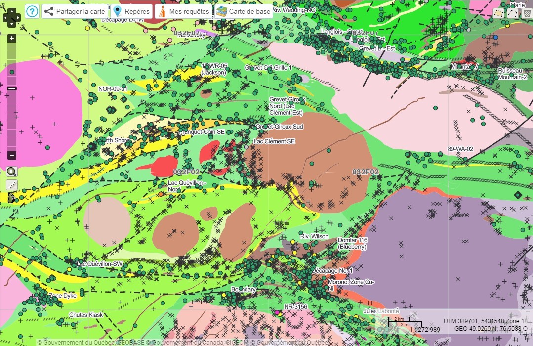 Guide – carte interactive - Géologie Québec
