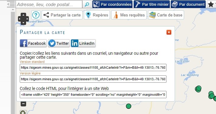 Guide – carte interactive - Géologie Québec