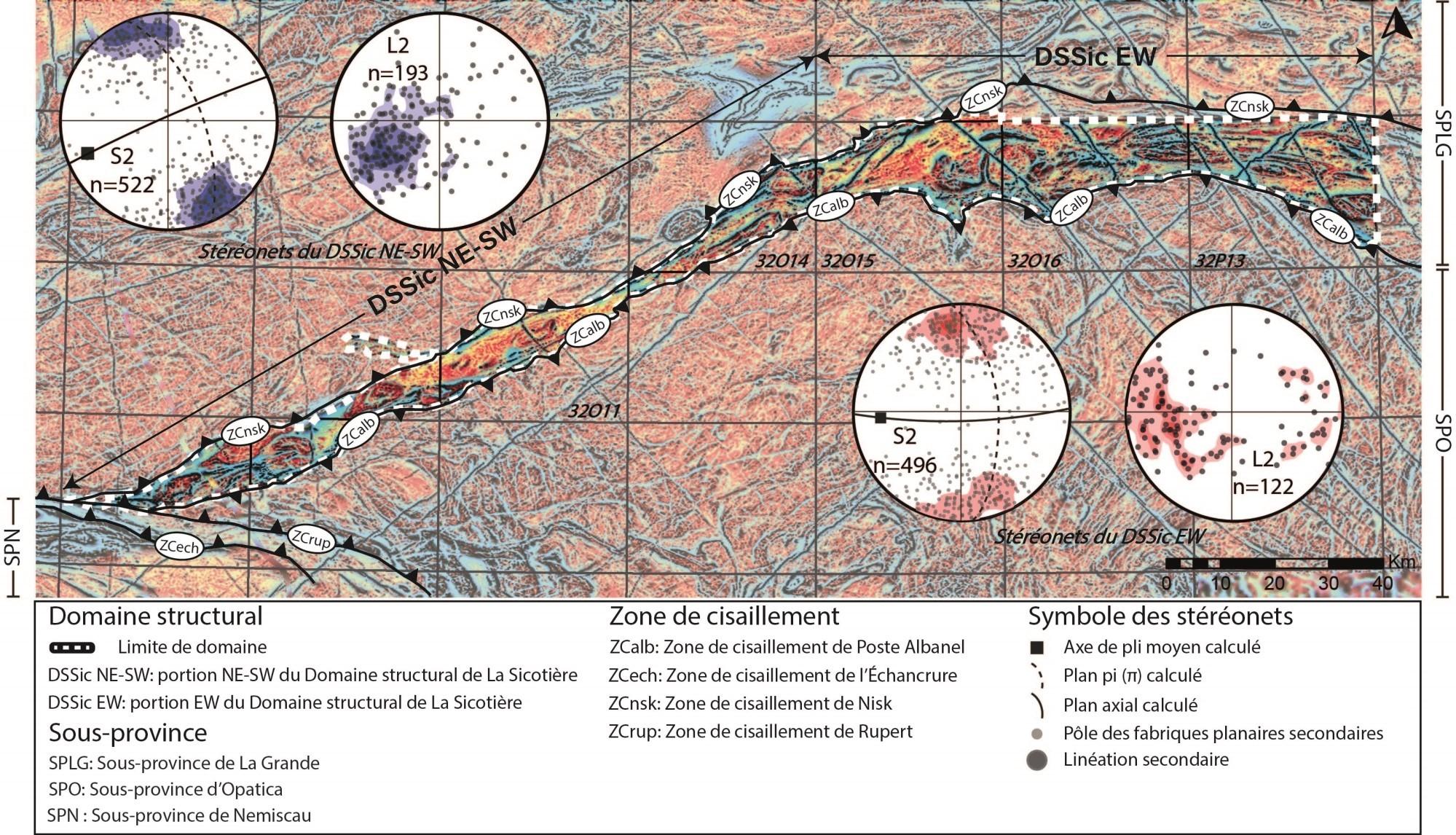 Domaine structural de La Sicotière - Géologie Québec